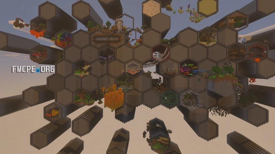 Hexa Parkour map for Minecraft Bedrock