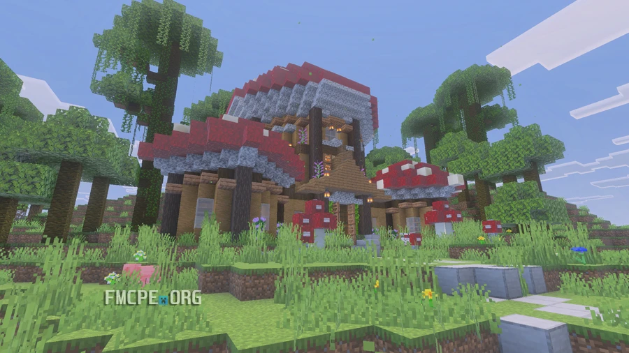 Shroomhouse map for Minecraft Bedrock